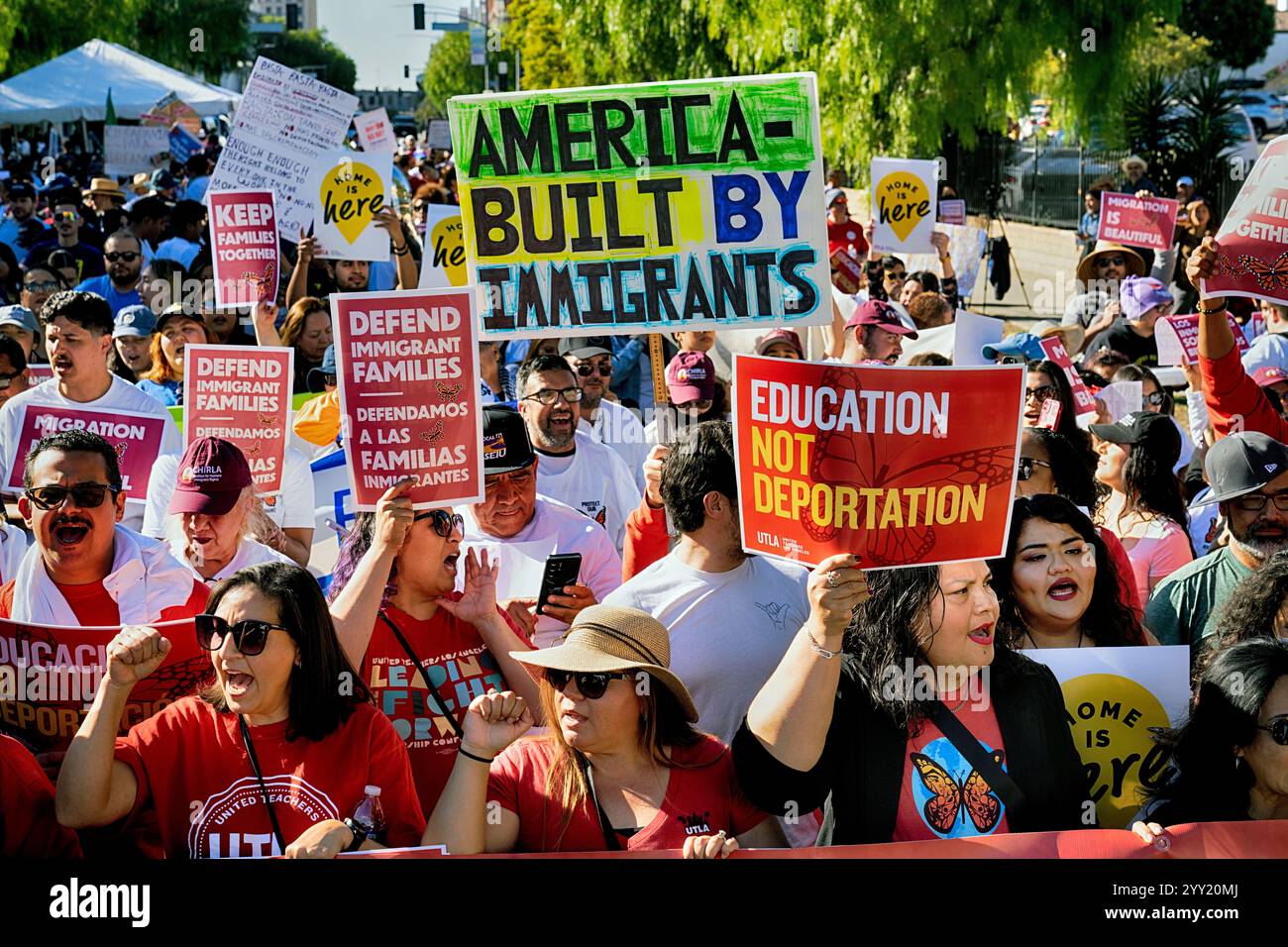 Migrant laborers and workers participate in an "International Day of ...