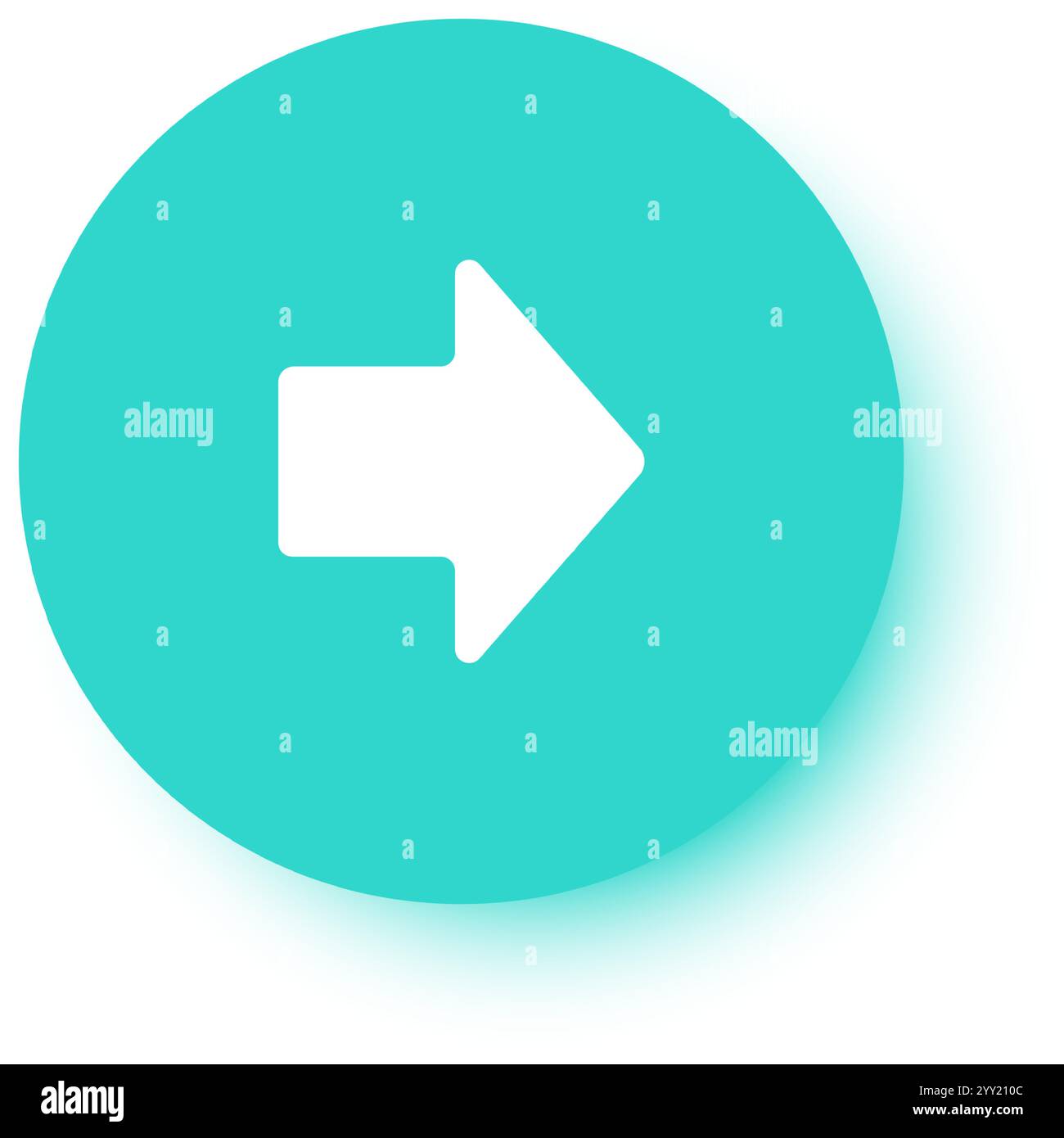 Minimalist vector graphic showing a white arrow pointing right on a ...