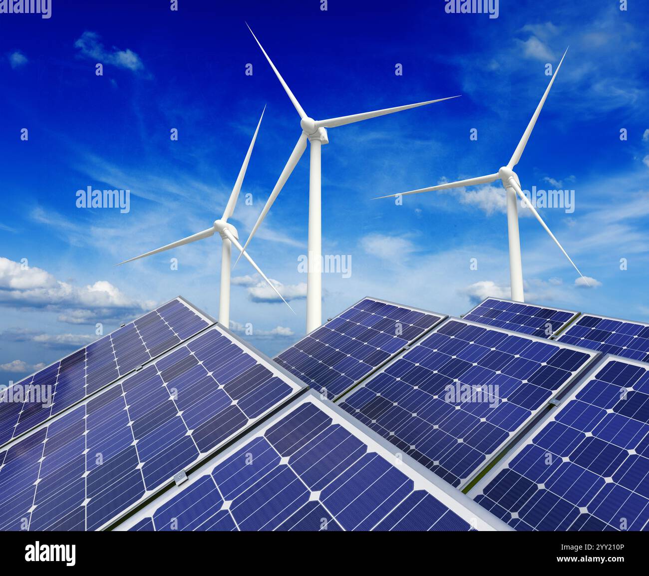 Solar cell plant wind generators hi-res stock photography and images ...
