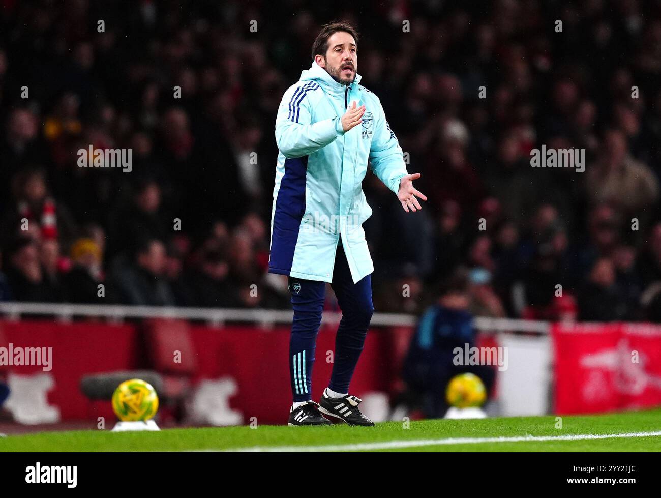 Arsenal technical coach Nicolas Jover during the Carabao Cup quarter ...