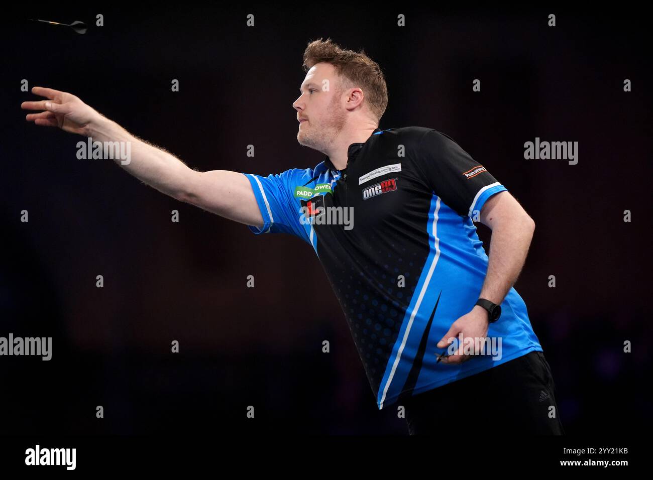 Jim Williams during his first round match against Paolo Nebrida on day ...