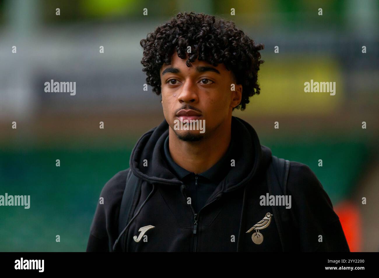 Ben Chrisene of Norwich City arrives before the Sky Bet Championship ...