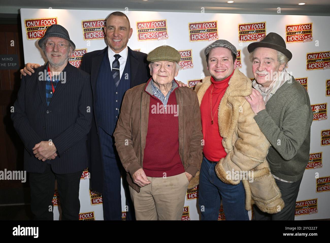 Dave Peacock (left) and Sir David Jason (centre) join cast members ...