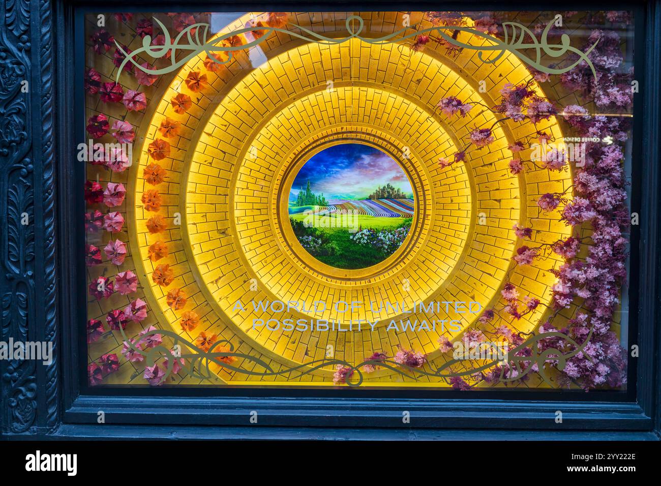 London, UK - December 2, 2024: Christmas window displays of Liberty ...