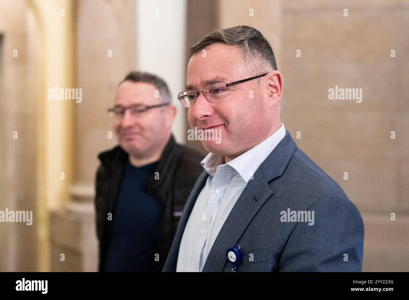 UNITED STATES - DECEMBER 18: Rep.-elect Eugene Vindman, D-Va., right ...