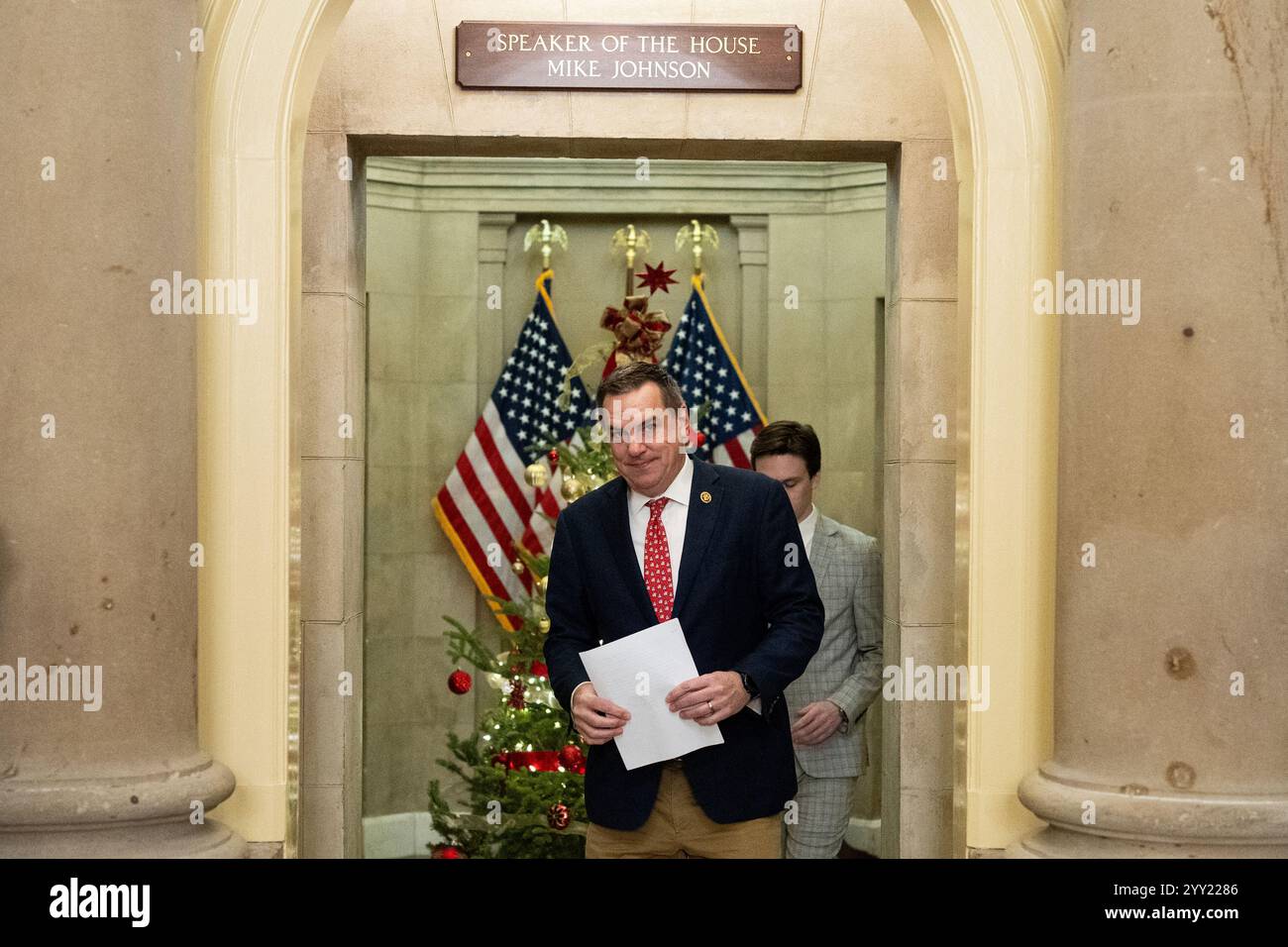UNITED STATES - DECEMBER 18: Rep. Richard Hudson, R-N.C., leaves the ...