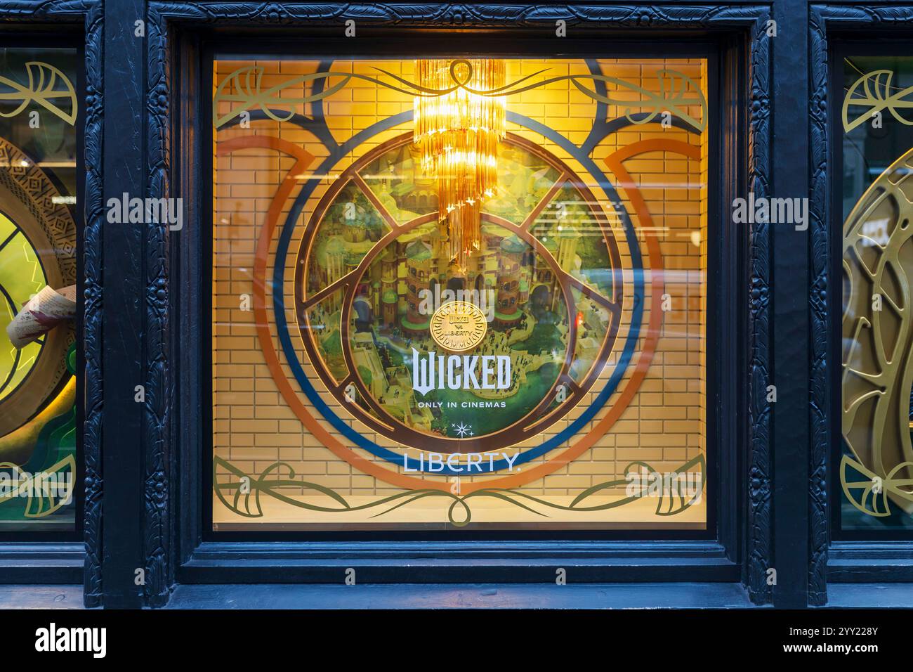 London, UK - December 2, 2024: Christmas window displays of London's ...