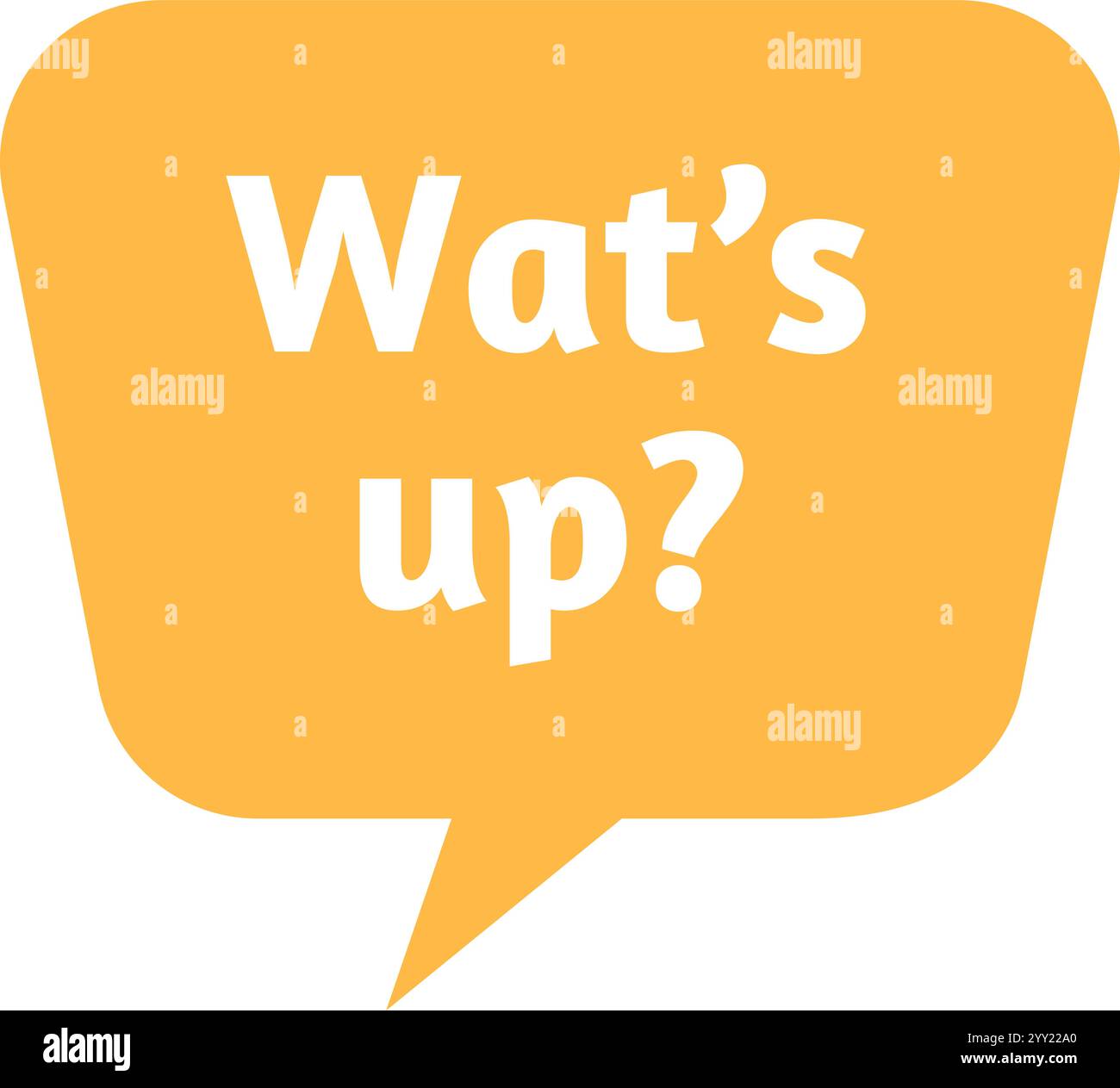 Yellow speech bubble asking what s up with white text, perfect for ...