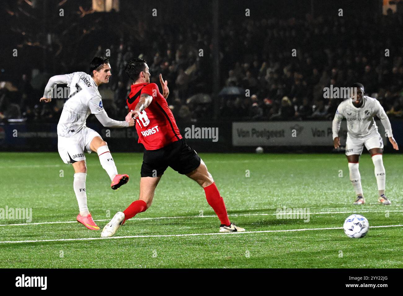 AMSTERDAM - Victor Jensen of FC Utrecht makes the 0-1 during the KNVB ...