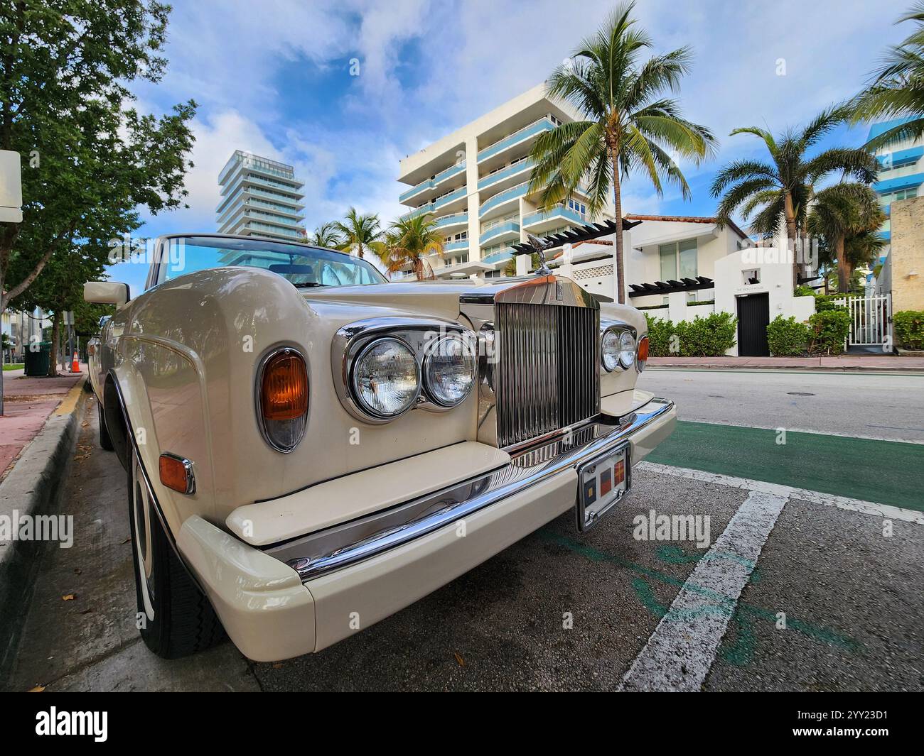 Miami Beach, Florida USA - June 5, 2024: 1978 Classic british ...