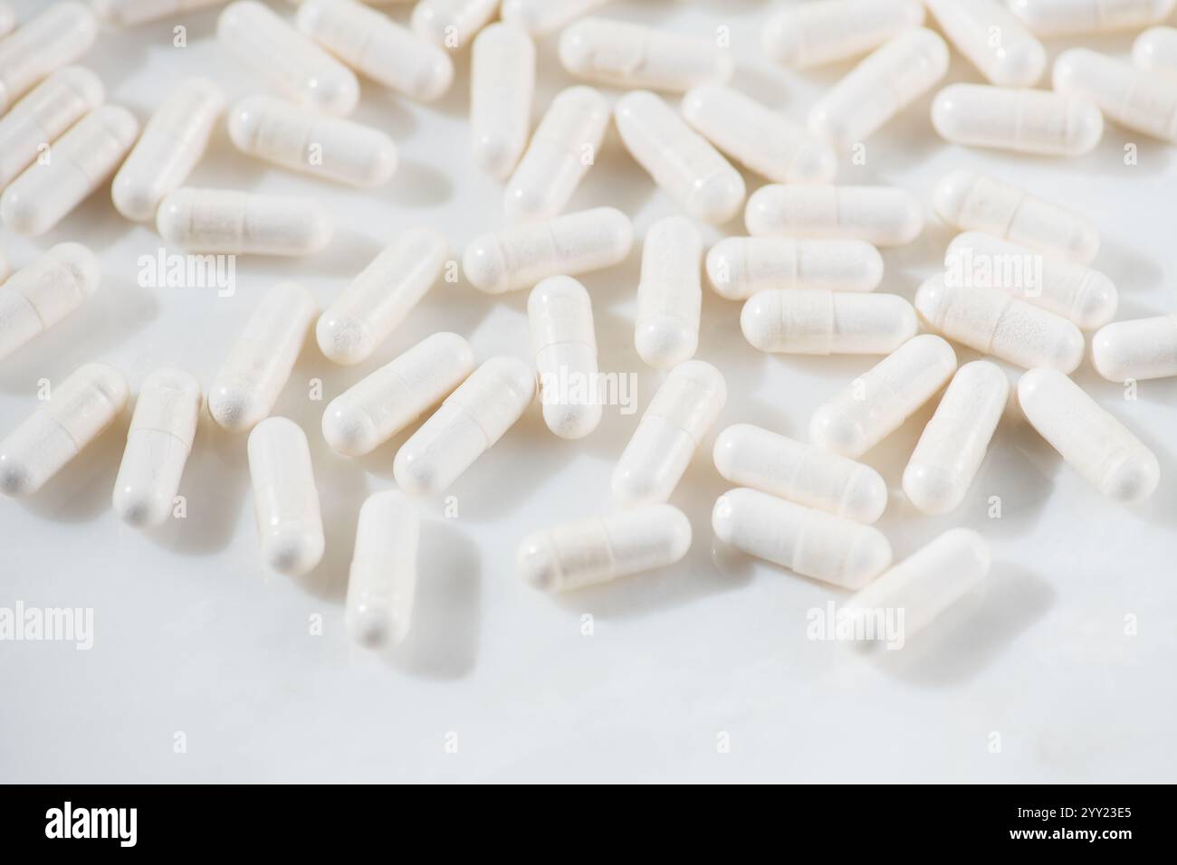 White Pills Of Medicines Food Supplement and Vitamin D Pattern Against ...