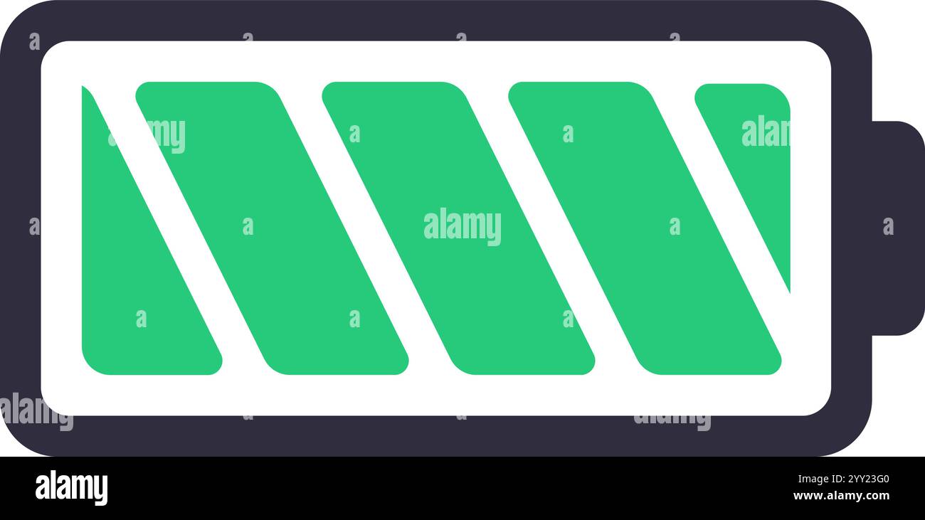 Partially charged battery icon indicating a moderate power or energy ...