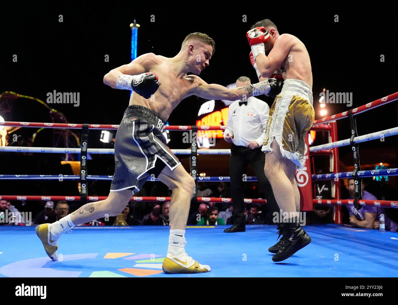 Luke Bibby (left) in action against Jordan Ellison at Boulevard World ...