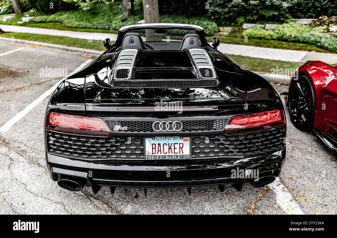 Chicago, Illinois - September 29, 2024: Audi R8 Spyder v10 convertible ...