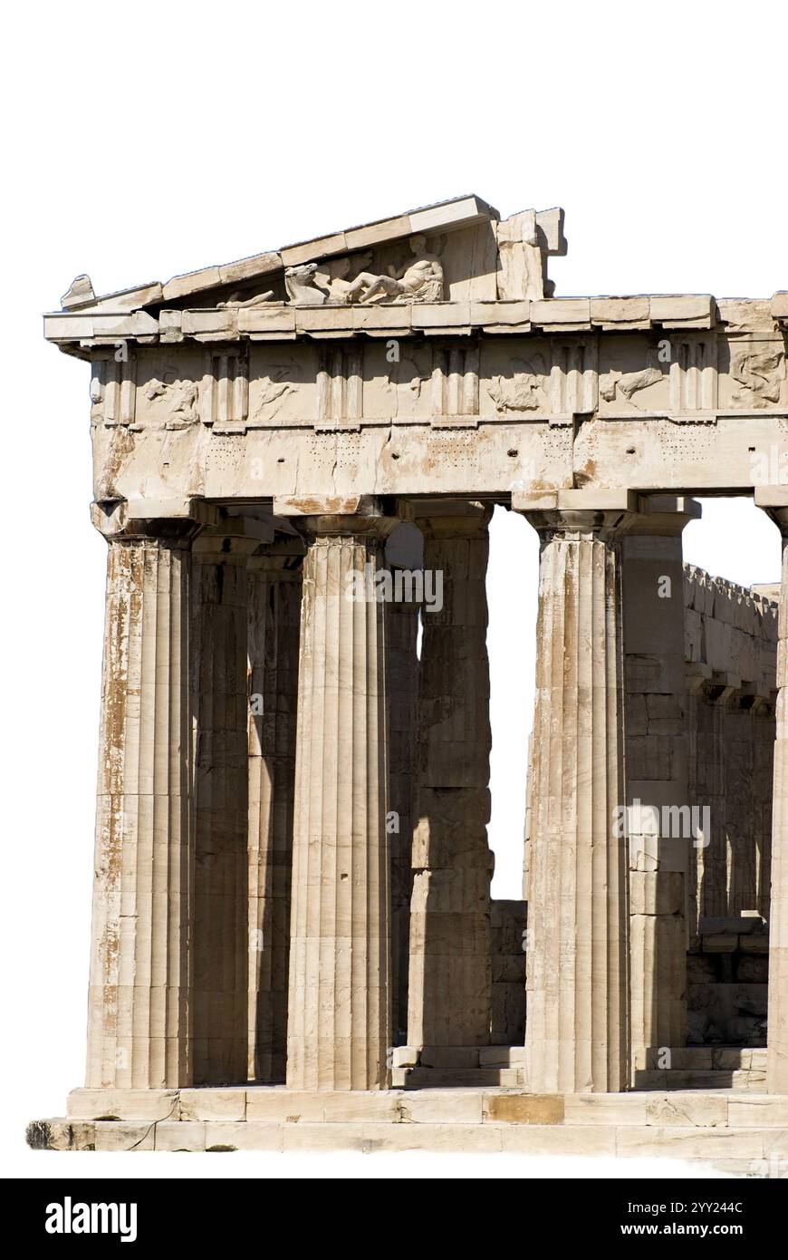 PNG. The ruins of an ancient temple. The Greek temple. Front view Stock ...