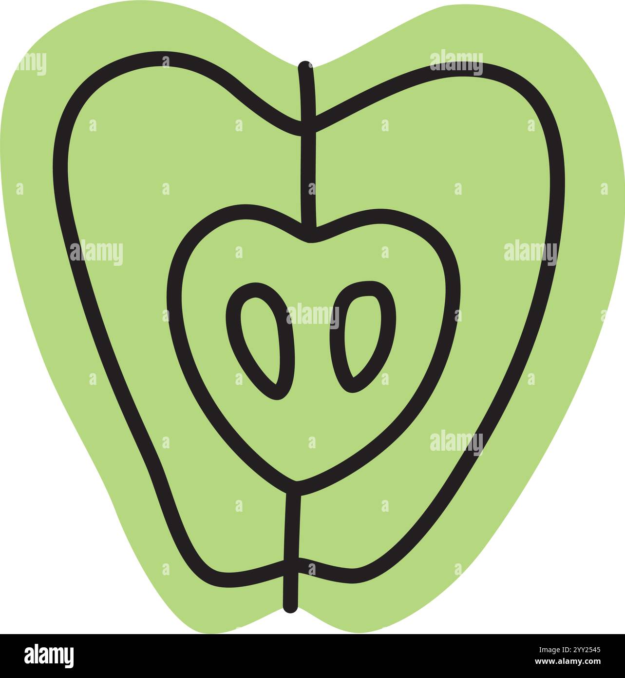 Apple doodle icon or logo, hand drawn in modern style. Isolated on ...