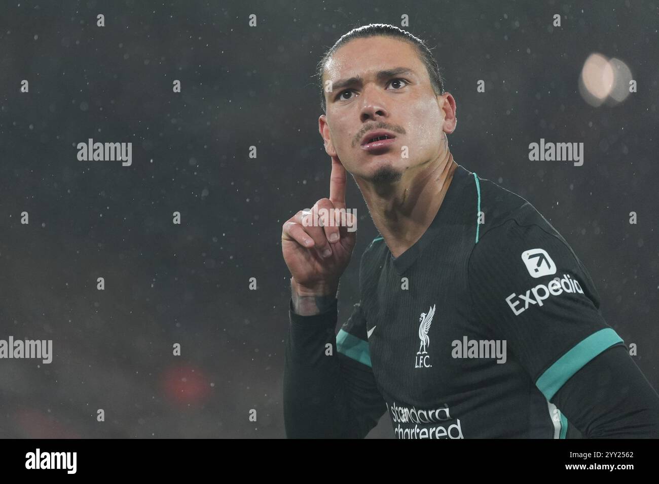 Liverpool's Darwin Nunez celebrates after scoring during the English ...