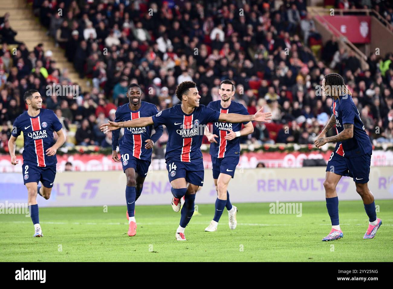 14 Desire DOUE (psg) during the Ligue 1 McDonald's match between Monaco ...