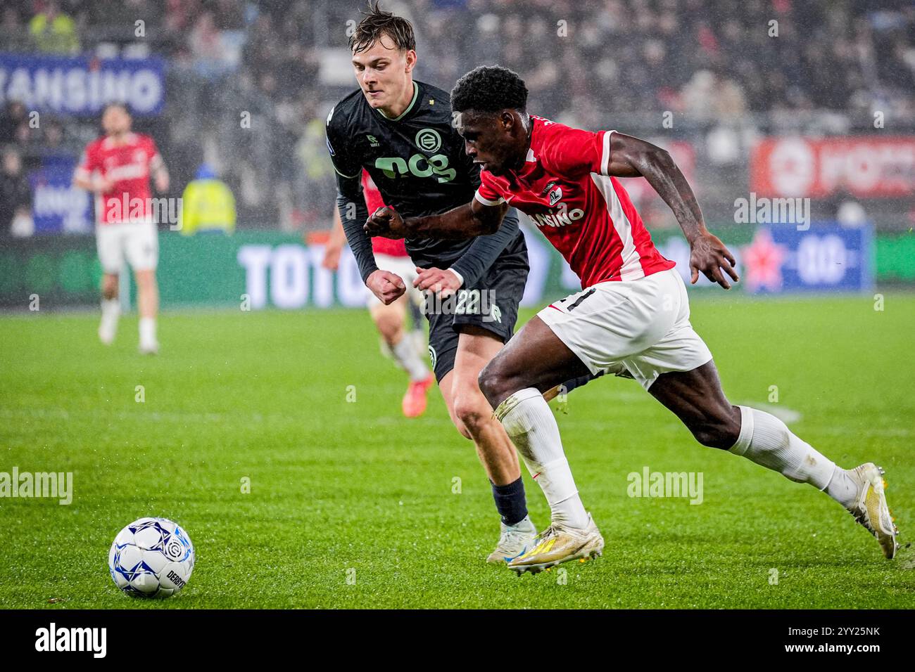 Alkmaar, Netherlands. 18th Dec, 2024. ALKMAAR, NETHERLANDS - DECEMBER 18: Ernest Poku of AZ ...