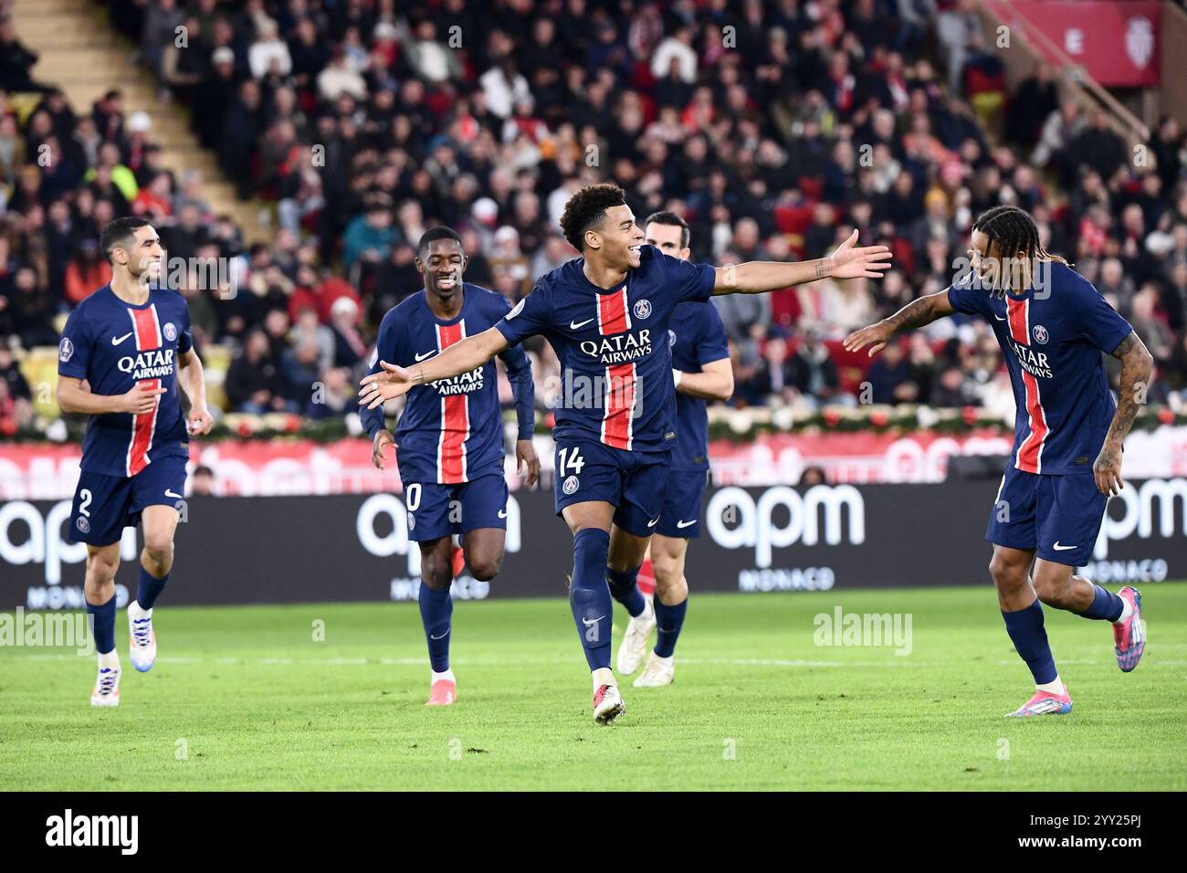 14 Desire DOUE (psg) during the Ligue 1 McDonald's match between Monaco ...