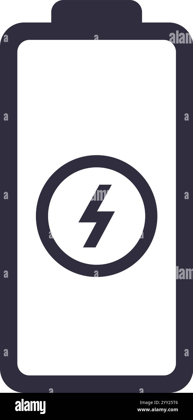 Battery icon is charging, symbolizing energy storage, power supply, and ...