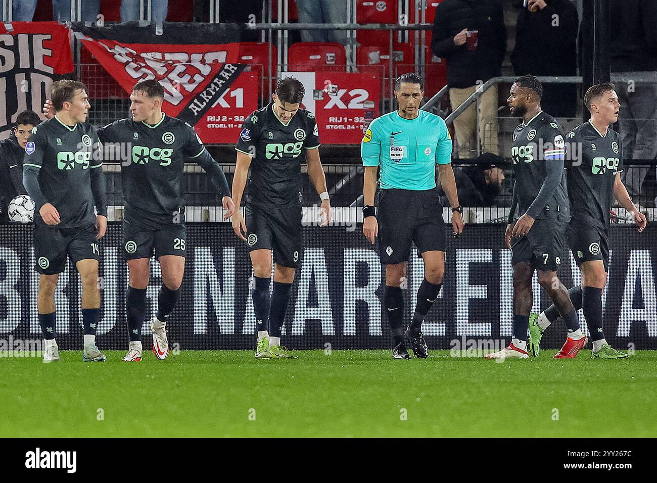 Alkmaar, Netherlands. 18th Dec, 2024. ALKMAAR - 18-12-2024, AFAS Stadium. Dutch cup Football ...