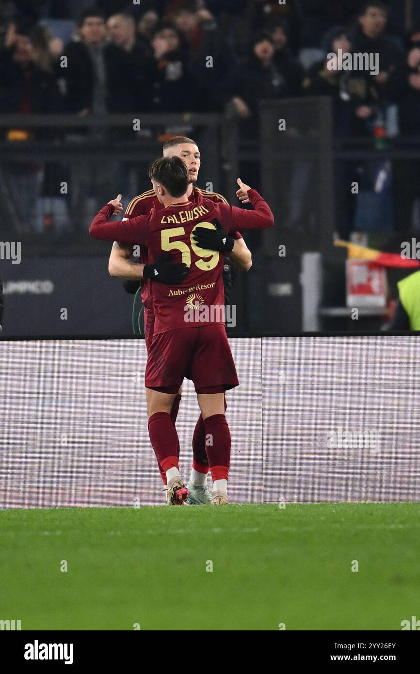 Artem Dovbyk of A.S. Roma celebrates after scoring the goal to make it ...