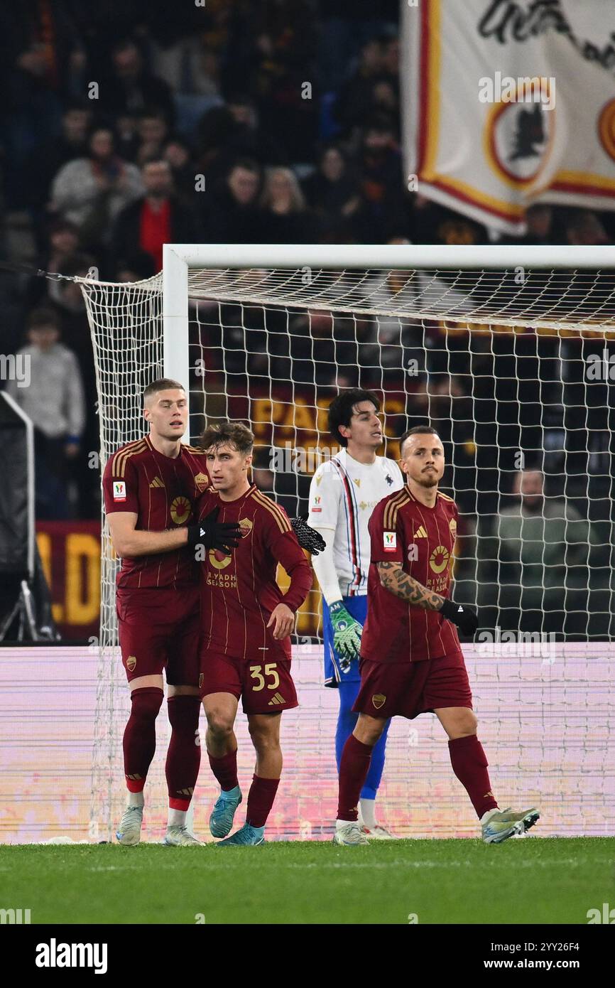 Artem Dovbyk of A.S. Roma celebrates after scoring the goal to make it ...