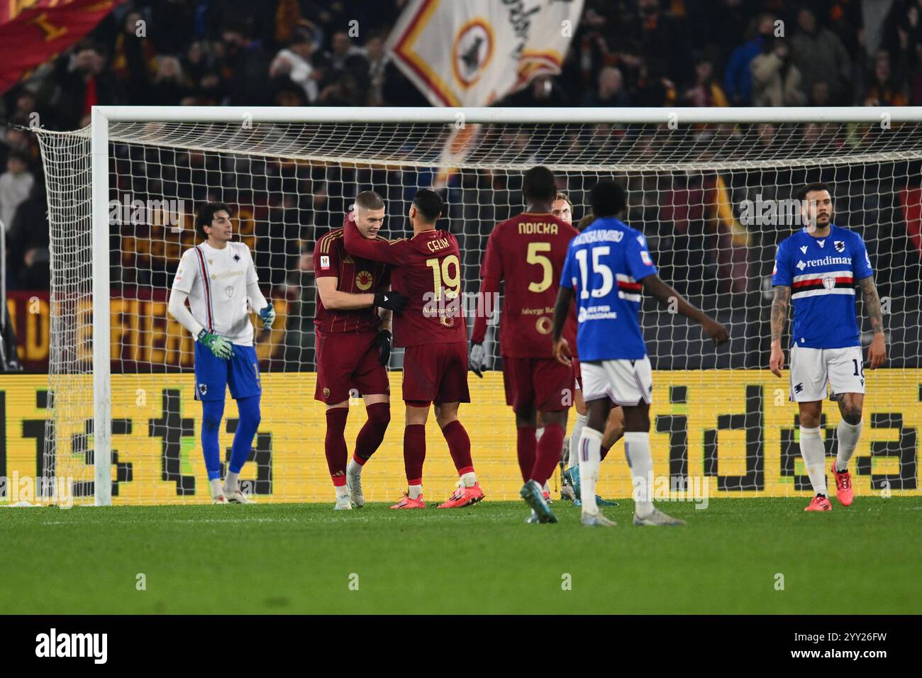 Artem Dovbyk of A.S. Roma celebrates after scoring the goal to make it ...