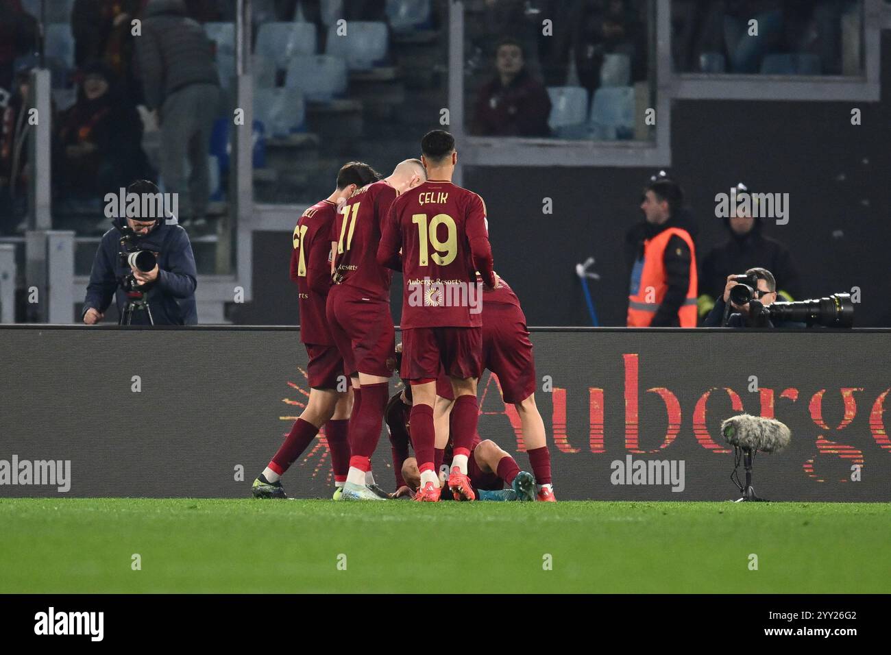 Tommaso Baldanzi of A.S. Roma celebrates after scoring the goal to make ...