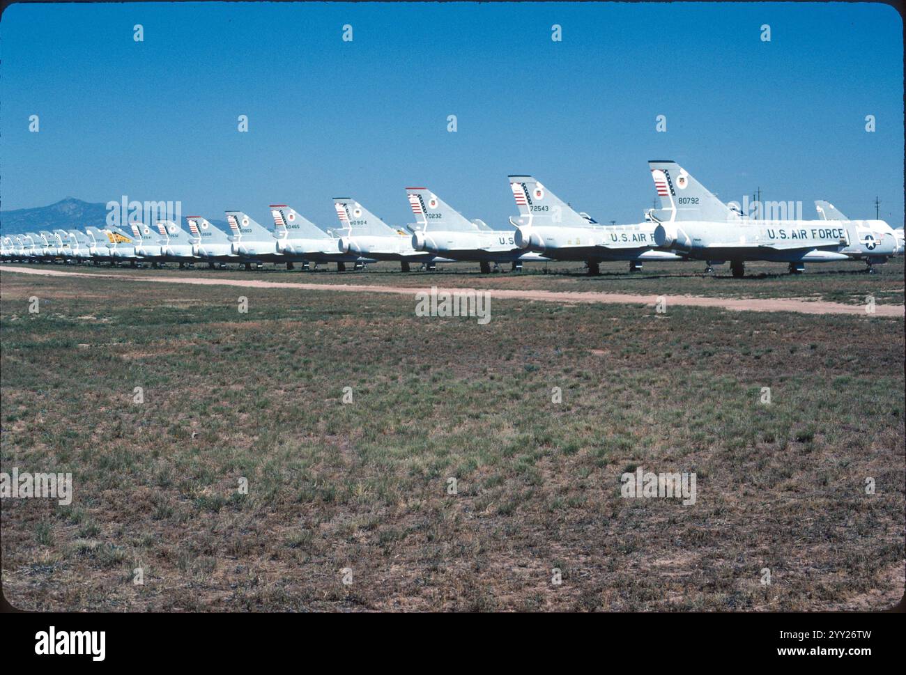 Delta Dart Death Row at AMARC, Davis-Monthan AFB, AZ. Rows of retired ...
