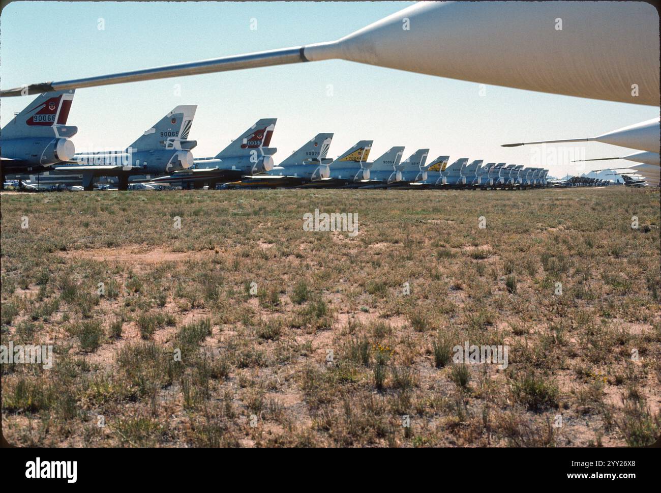 Delta Dart Death Row at AMARC, Davis-Monthan AFB, AZ. Rows of retired ...