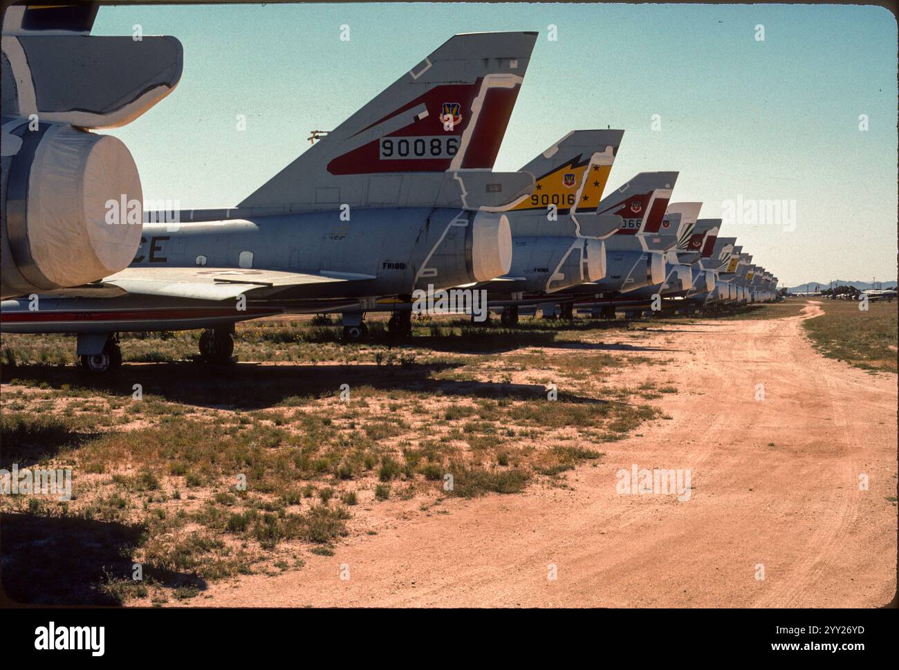 Delta Dart Death Row at AMARC, Davis-Monthan AFB, AZ. Rows of retired ...