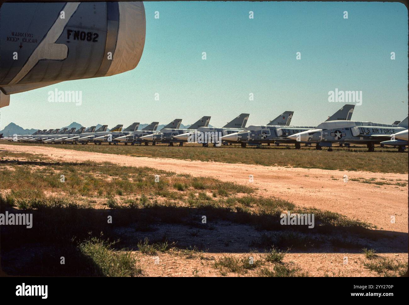 Delta Dart Death Row at AMARC, Davis-Monthan AFB, AZ. Rows of retired ...