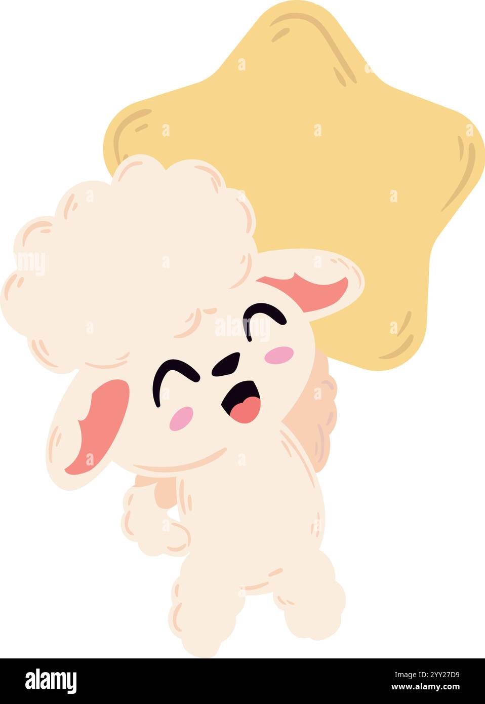 baby shower lamb with star Stock Vector Image & Art - Alamy
