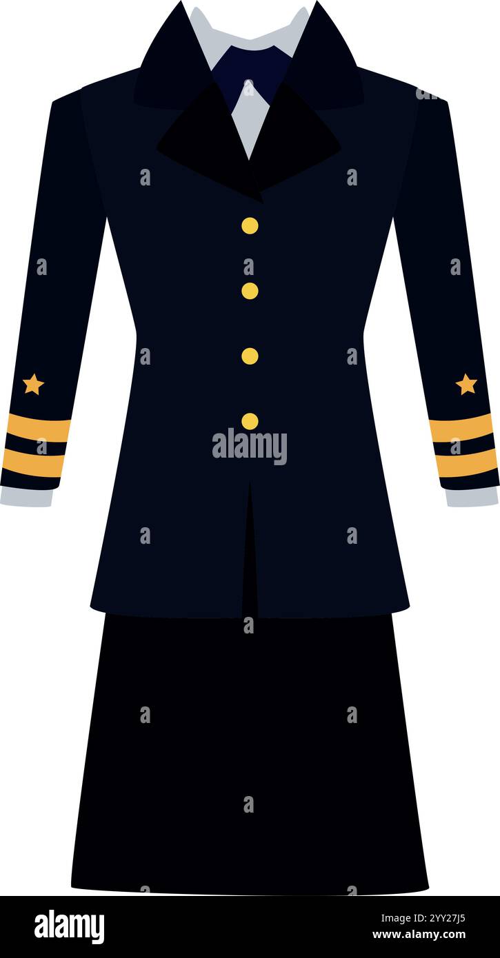 navy black uniform for women Stock Vector Image & Art - Alamy