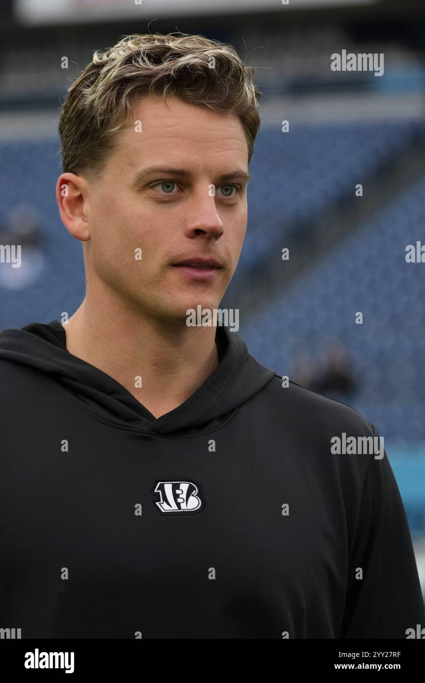 Cincinnati Bengals quarterback Joe Burrow before an NFL football game ...