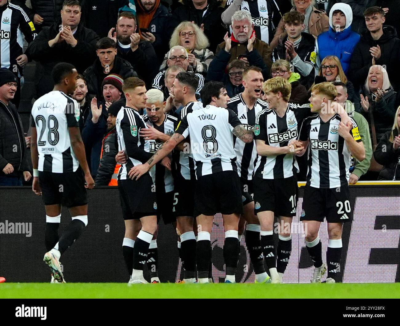 Newcastle United's Fabian Schar celebrates scoring their side's third ...