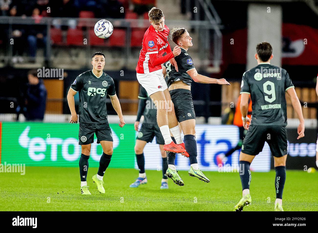 Alkmaar, Netherlands. 18th Dec, 2024. ALKMAAR - 18-12-2024, AFAS Stadium. Dutch cup Football ...