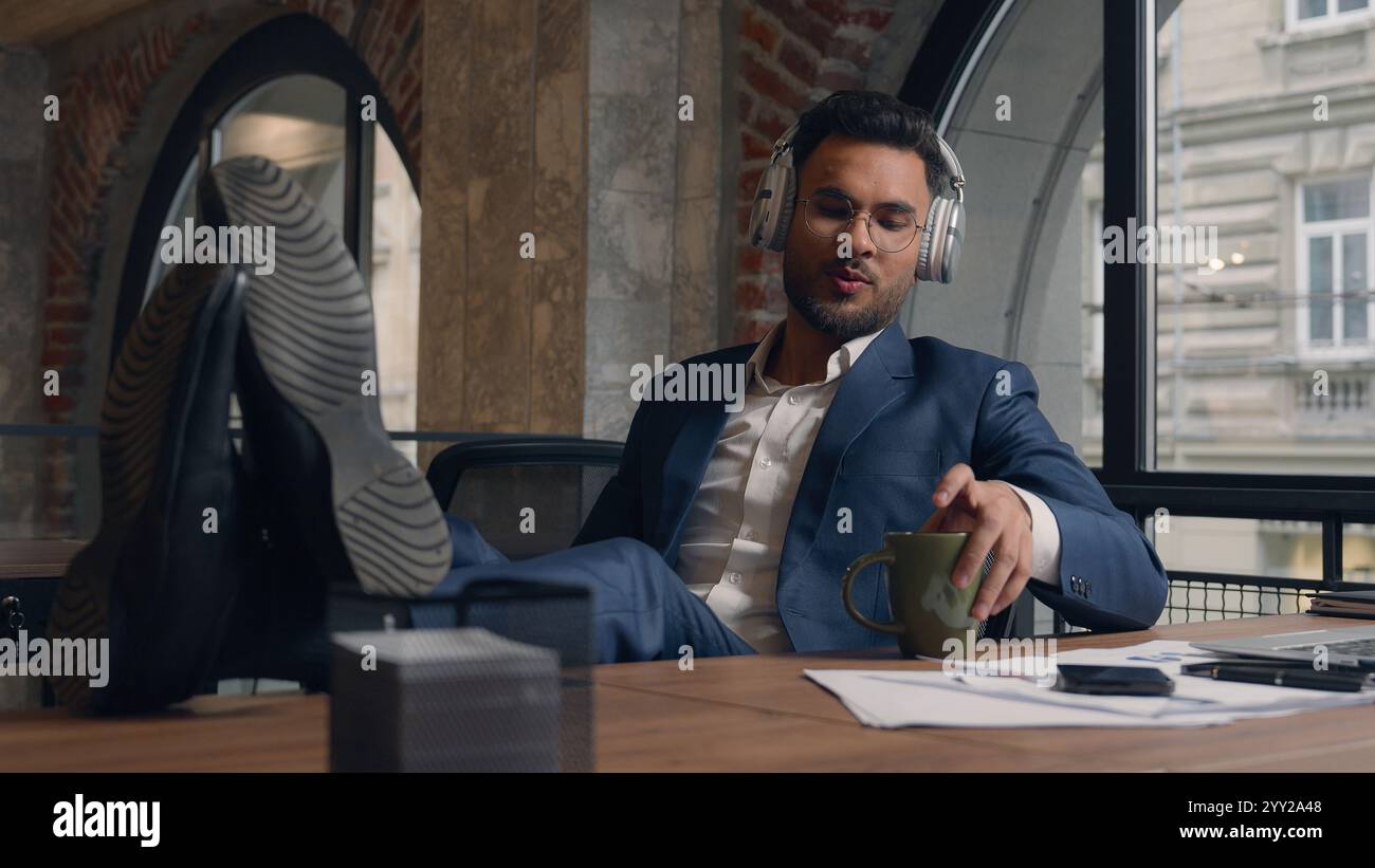 Arabian Indian business man male businessman office employer end off ...