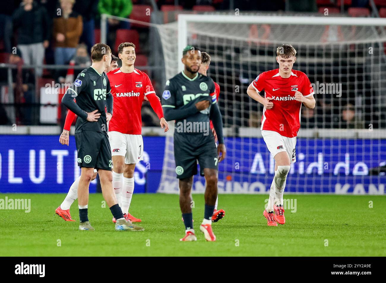 Alkmaar, Netherlands. 18th Dec, 2024. ALKMAAR - 18-12-2024, AFAS Stadium. Dutch cup Football ...