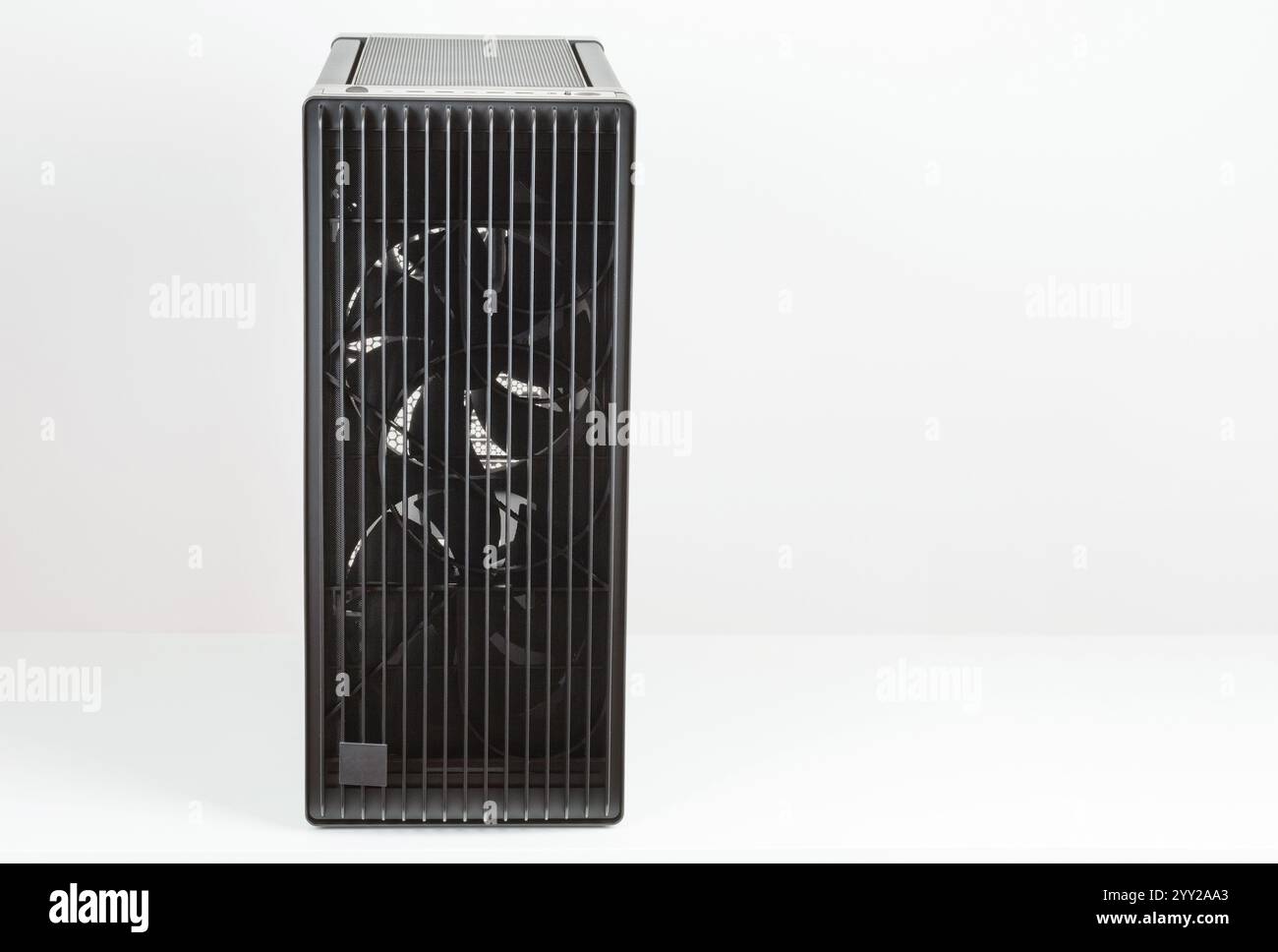 Front view of empty big tower, PC case, chassis, 15.5 mm front panel ...