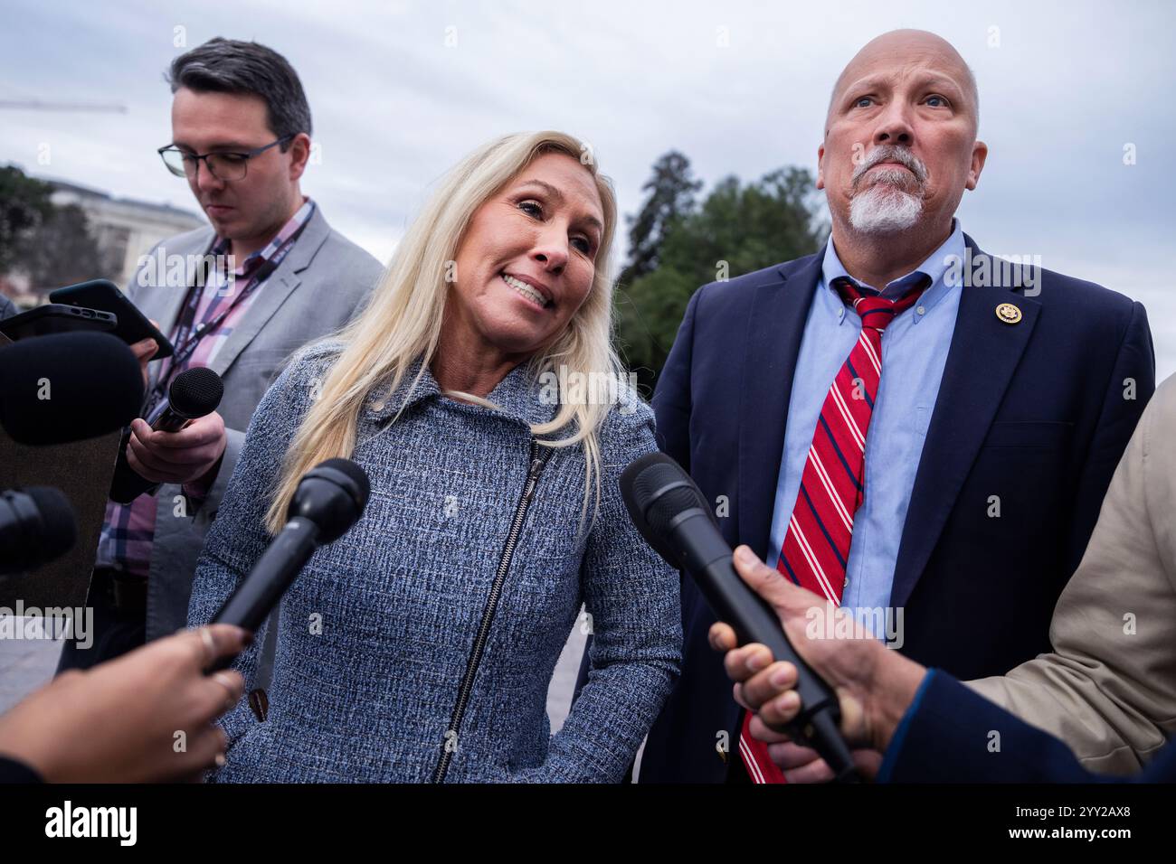 UNITED STATES - DECEMBER 18: Reps. Marjorie Taylor Greene, R-Ga., and ...