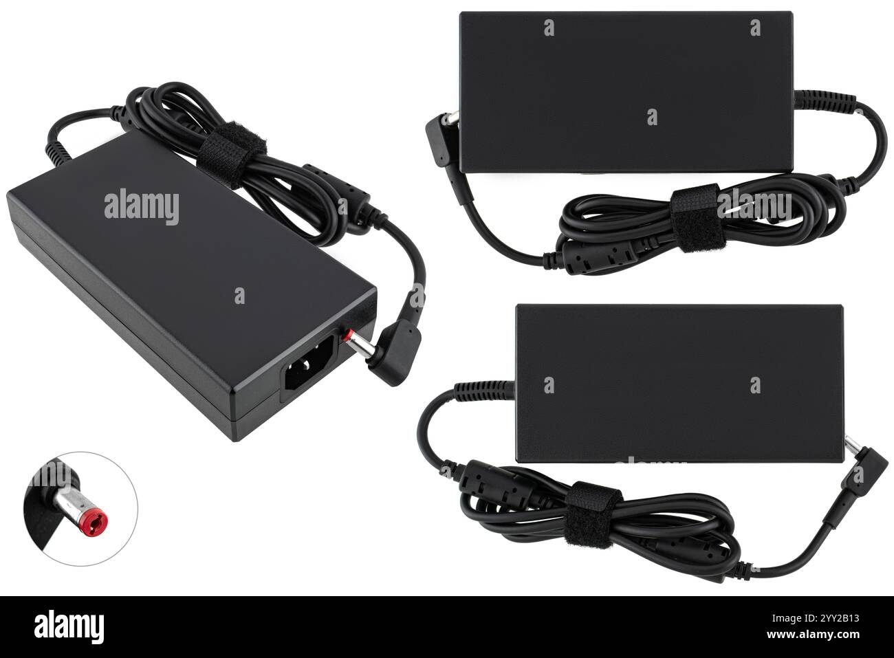 Power supply for laptop, isolated on white background Stock Photo - Alamy