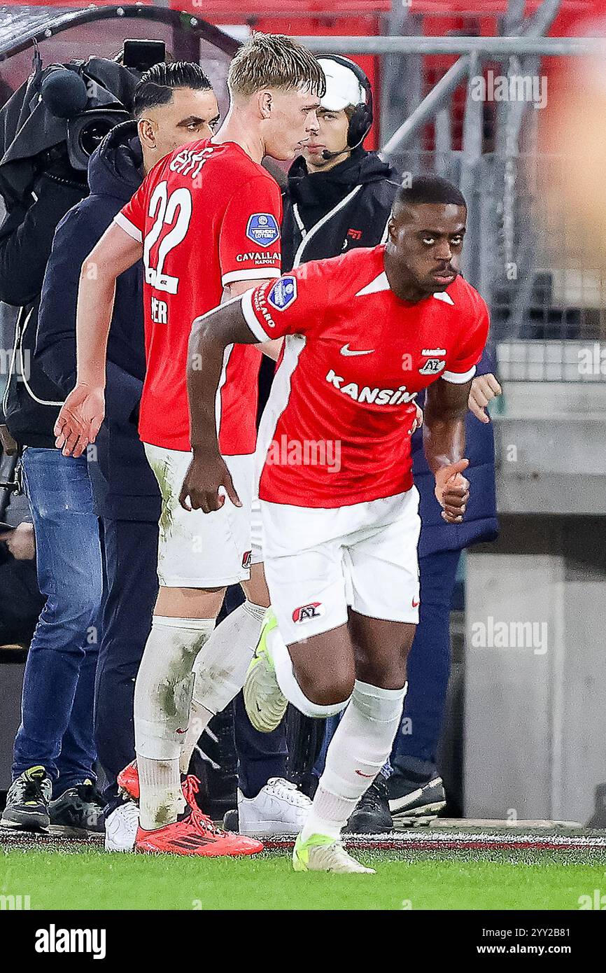 Alkmaar, Netherlands. 18th Dec, 2024. ALKMAAR - 18-12-2024, AFAS Stadium. Dutch cup Football ...