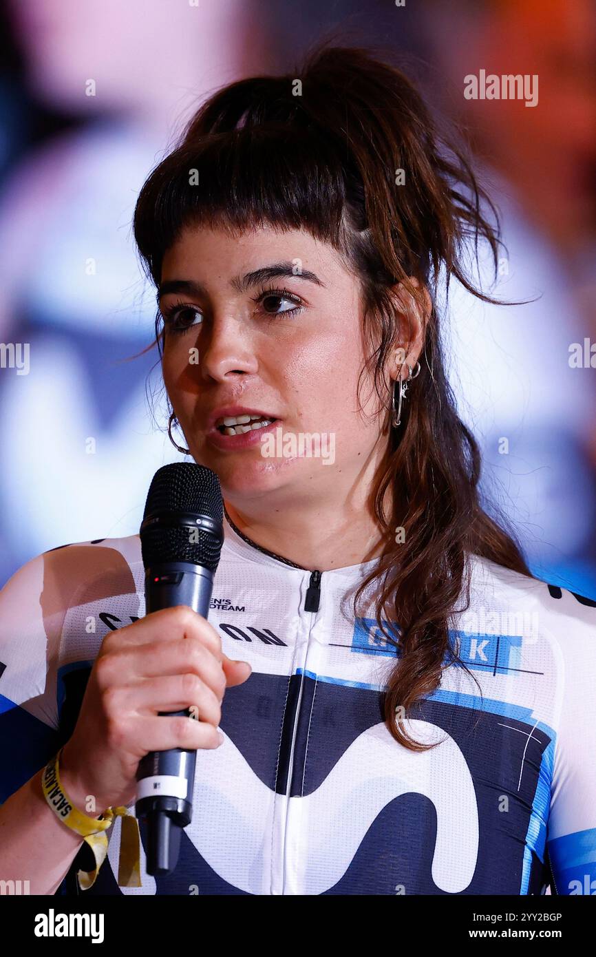 Sheyla Gutierrez attends during the presentation of the Movistar Team 2025 at the Edificio ...