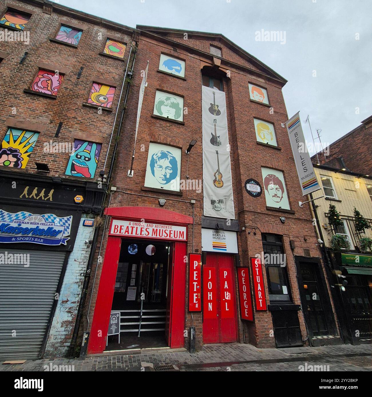 The Beatles, Matthew Street, Liverpool, pier head Stock Photo - Alamy