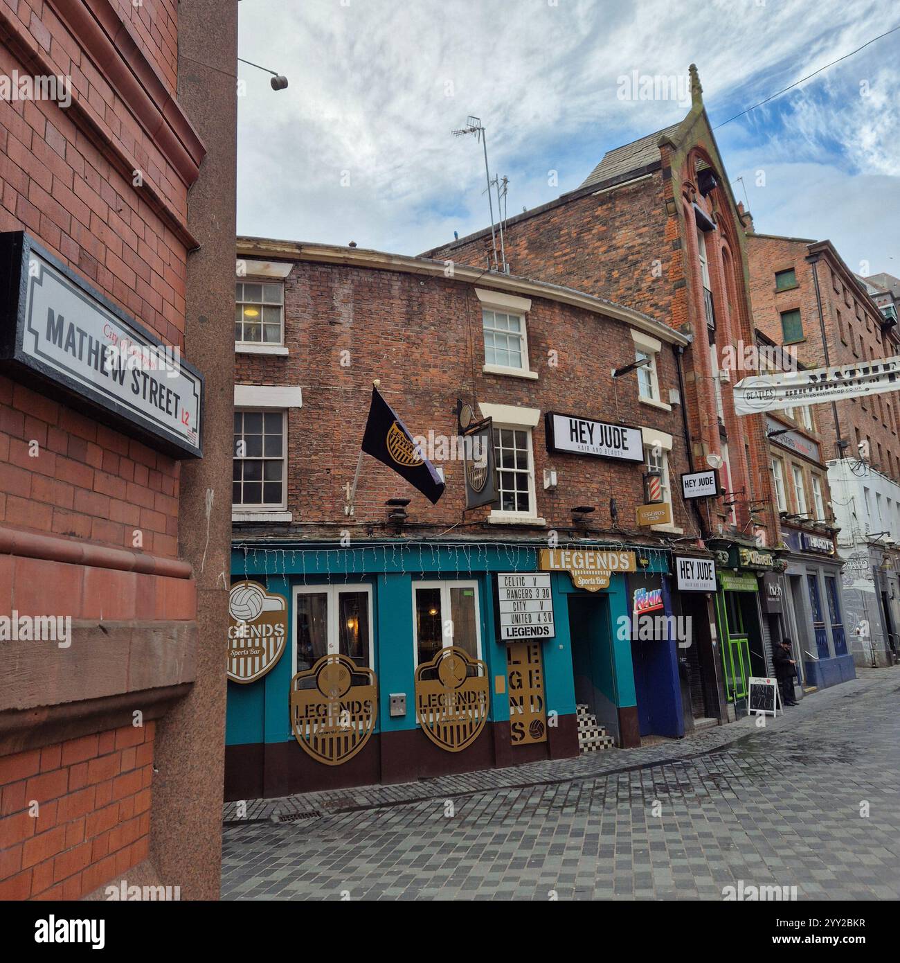 The Beatles, Matthew Street, Liverpool, pier head Stock Photo - Alamy