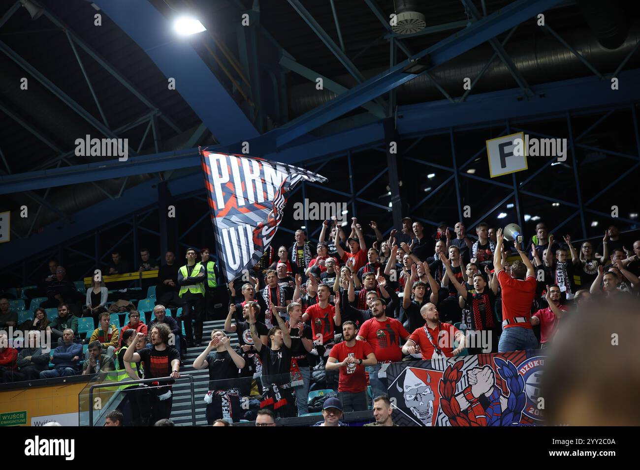 Wroclaw, Lower Silesia, Poland. 18th Dec, 2024. Vilnius fans during a ...