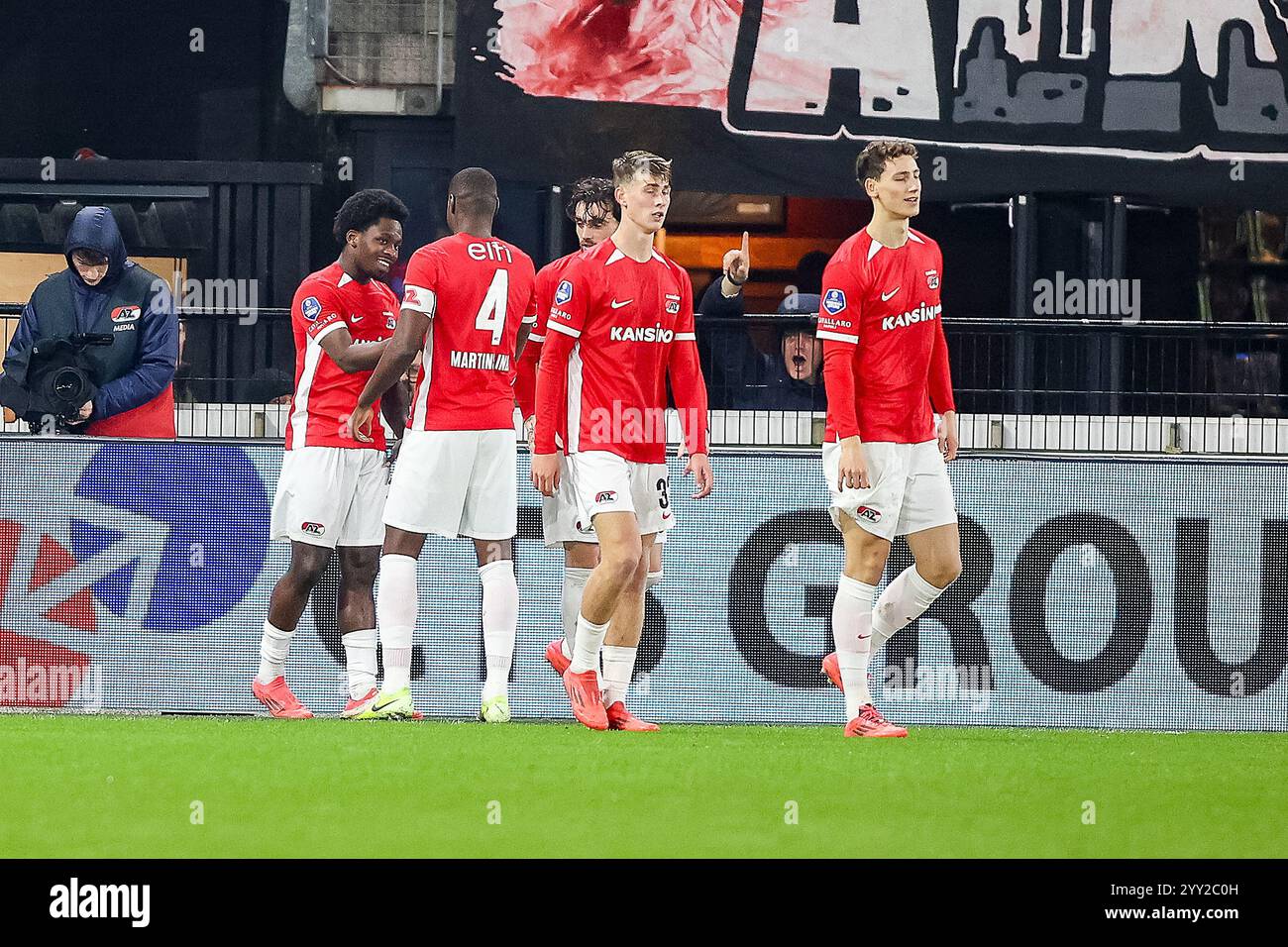 Alkmaar, Netherlands. 18th Dec, 2024. ALKMAAR - 18-12-2024, AFAS Stadium. Dutch cup Football ...